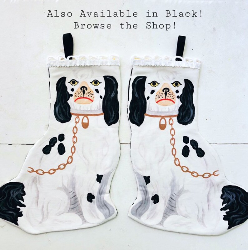 Mini Staffordshire Dog Christmas Stocking | Etsy