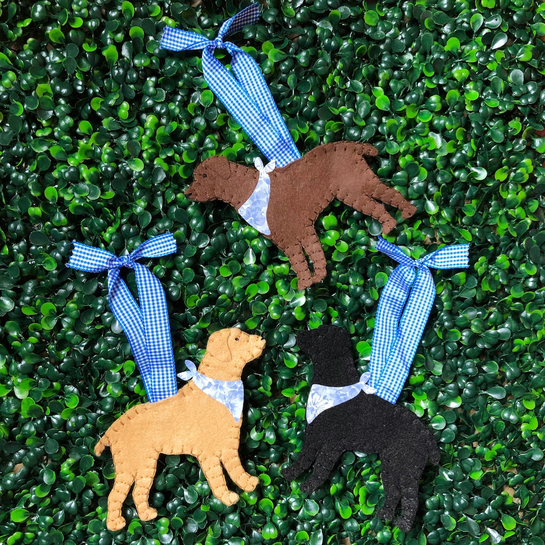 Preppy Labrador Christmas Ornament, Black Lab, Grandmillennial ...