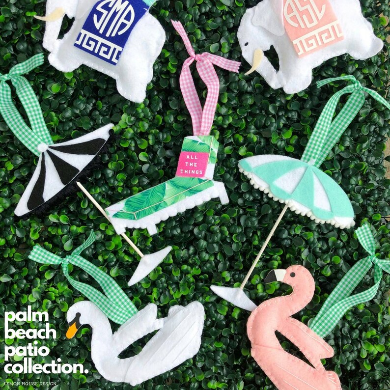 Flamingo Pool Float Christmas Ornament Colorful Christmas | Etsy