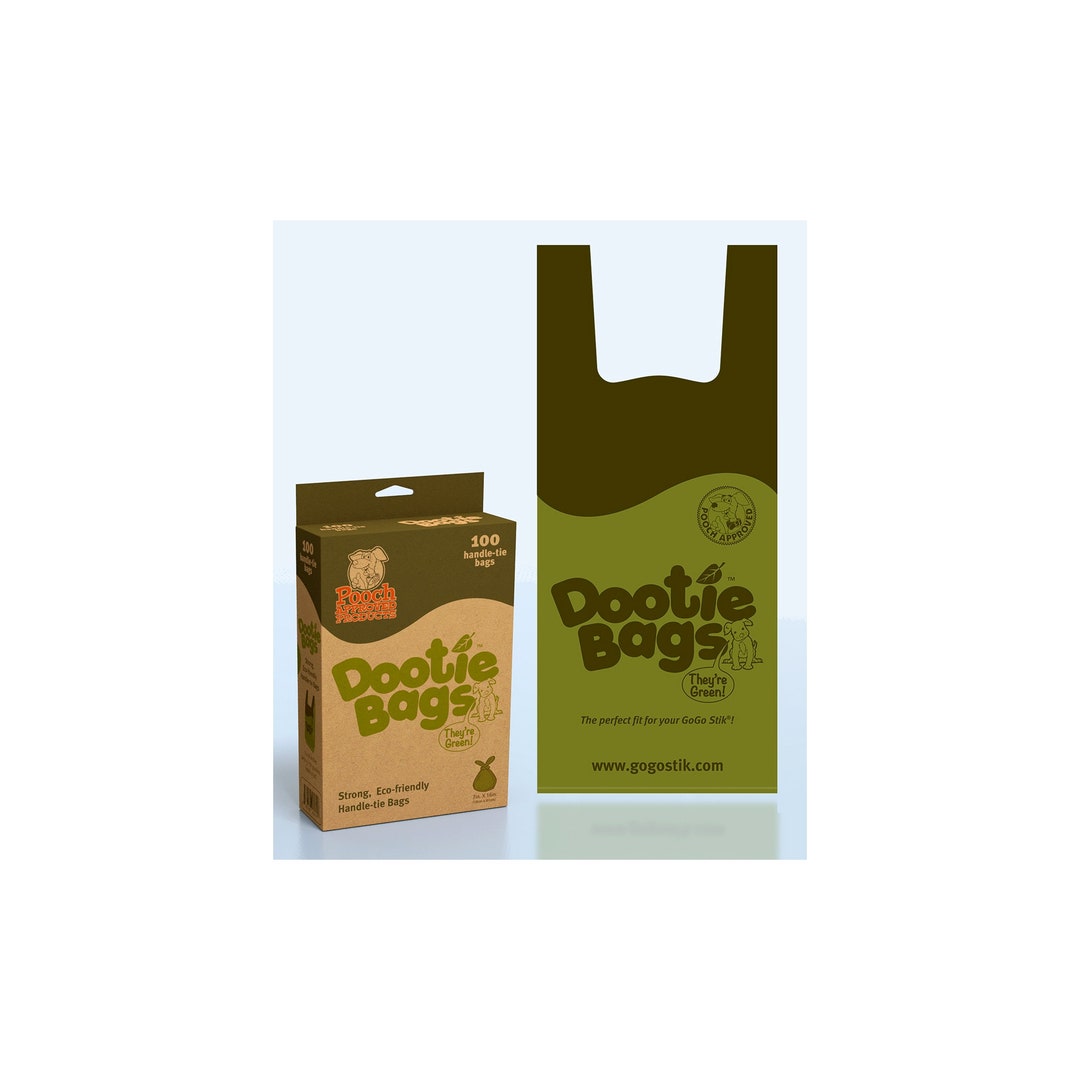 Dootie Bags - 100 Count (large) Handle Tie, 16" X 7" X 5" Gussets ...