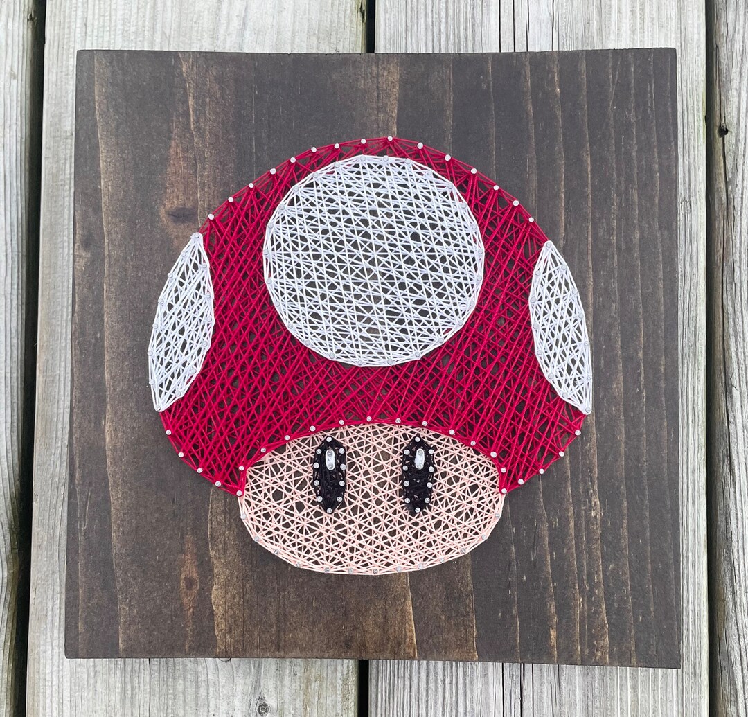 String Art - Ready to Ship-mushroom-nintendo - Super Mario Bros ...