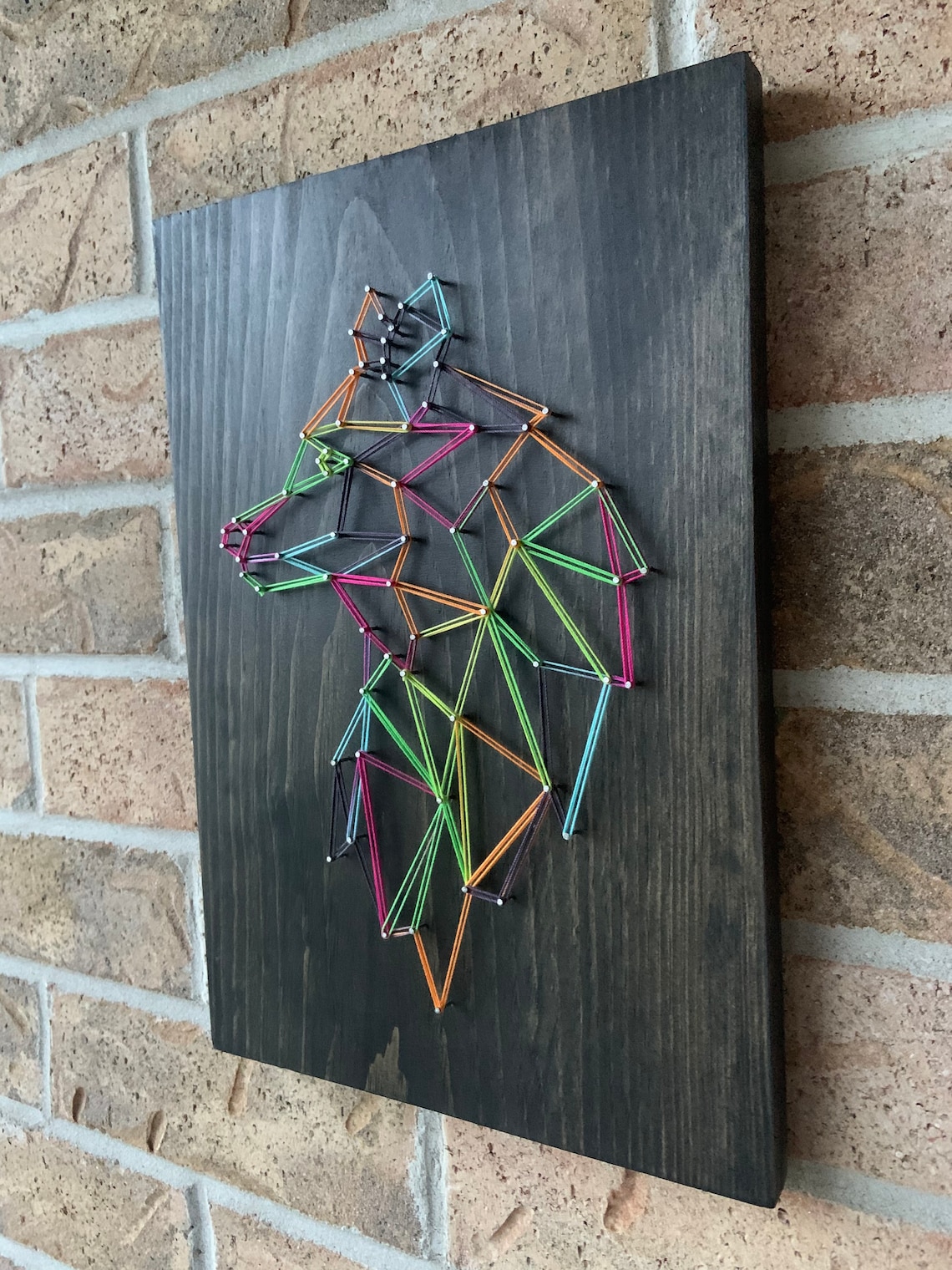 String Art Geometric Wolf-handmade - Etsy