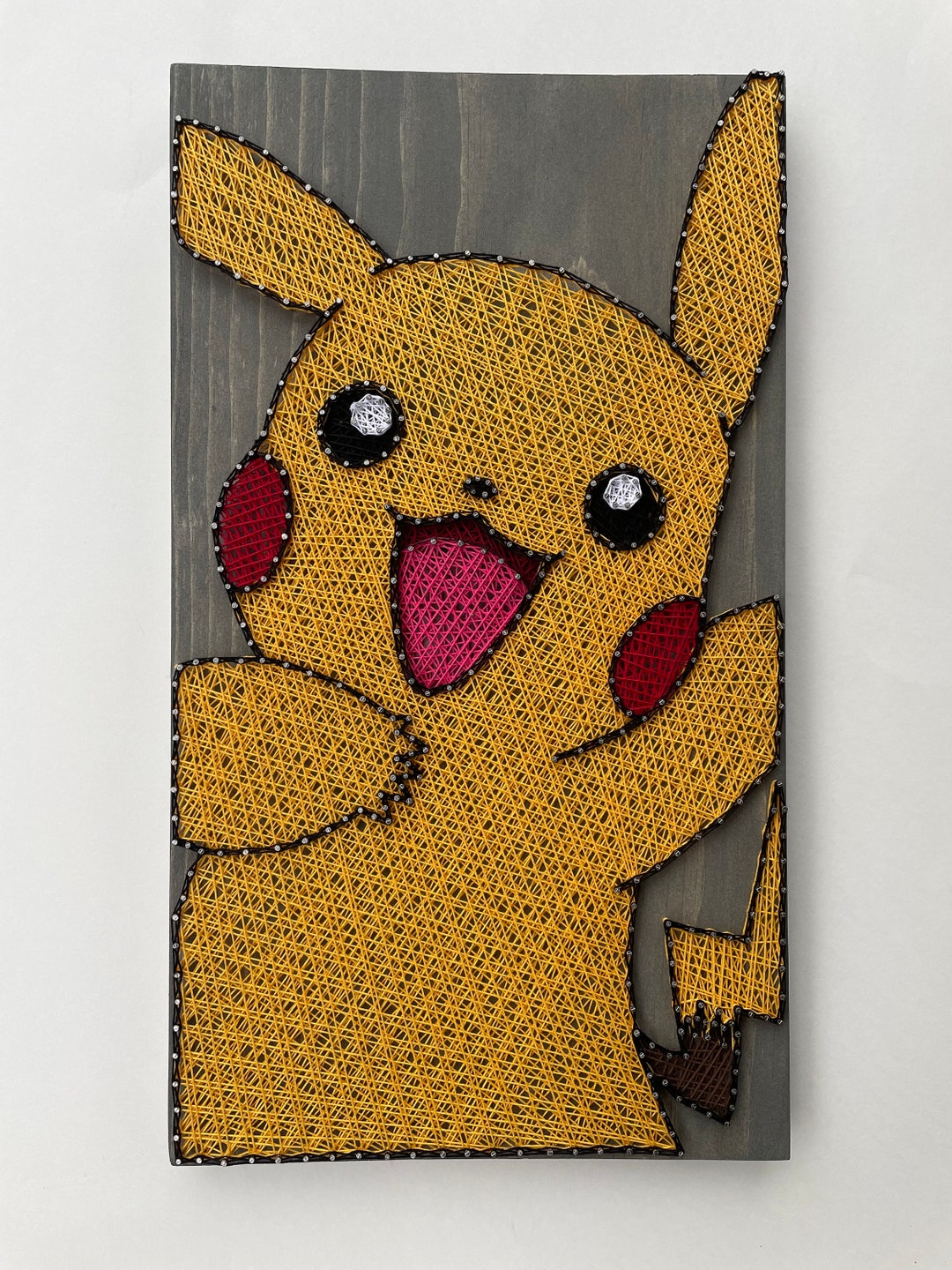 String Art - Pokémon- Pikachu - Nintendo- Handmade Canada - Wood Art ...