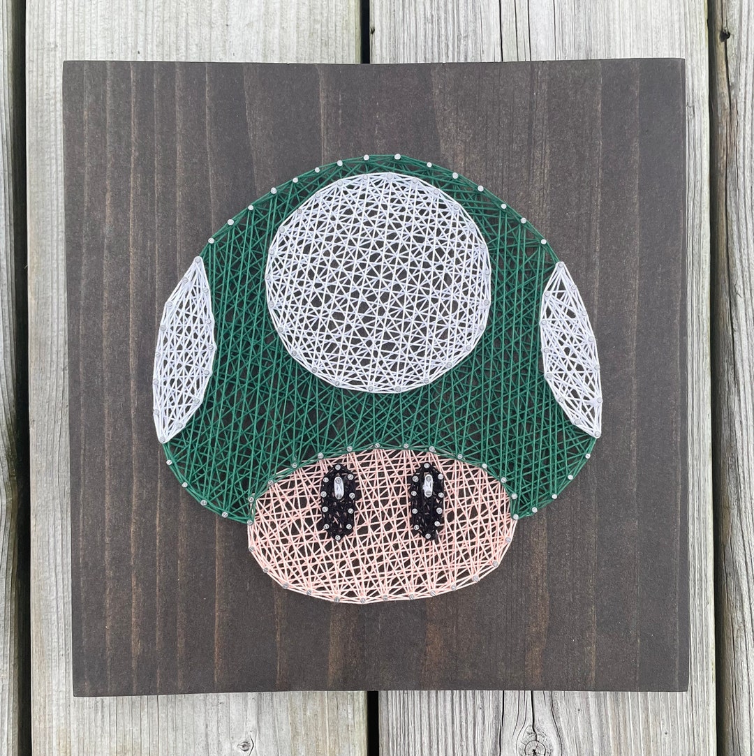 String Art -super Mario Bros- Nintendo-handmade-canada-rustic Art- Game ...