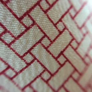 Vintage Japanese Kimono / Edo-komon / Ajiro Pattern / Kumoi-chirimen ...