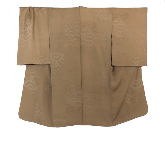 Vintage Japanese Michiyuki / Silk / Seigaiha / Gray /… - Gem