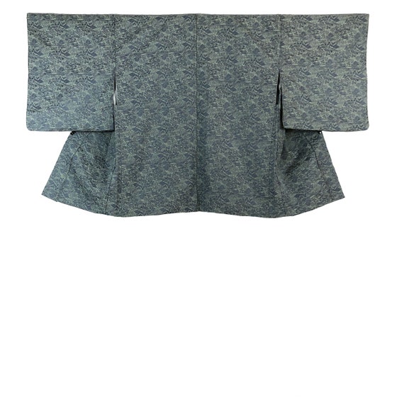 Vintage Japanese Haori / Polyester / Komon / Blue / W… - Gem