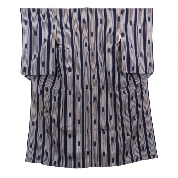 Vintage Japanese Kimono / Hitoe / Stripe / Chu-Furiso… - Gem