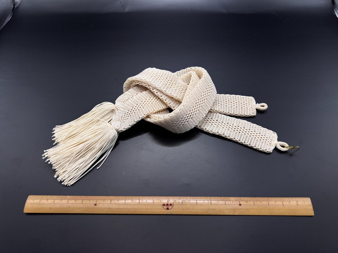 Vintage Japanese Men's Haori-himo / Cord / White / N61 - Etsy