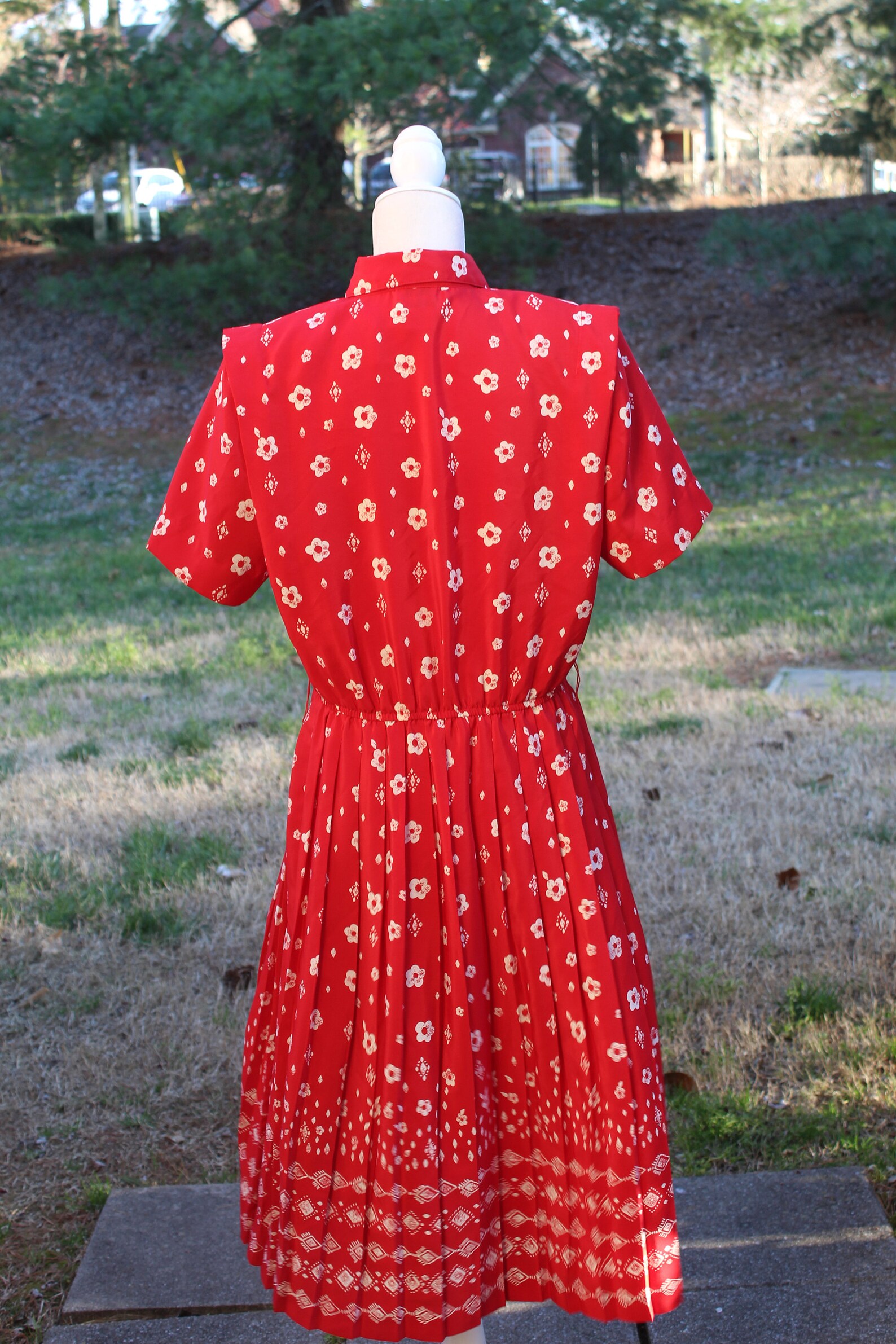 1980's Vintage Red Leslie Ray Dress - Etsy