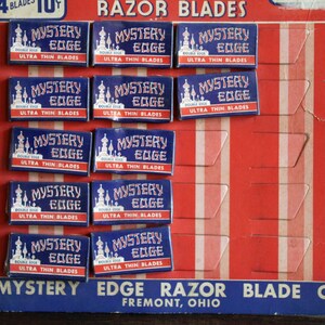 Vintage Mystery Edge Red Razor Blade Display - Etsy