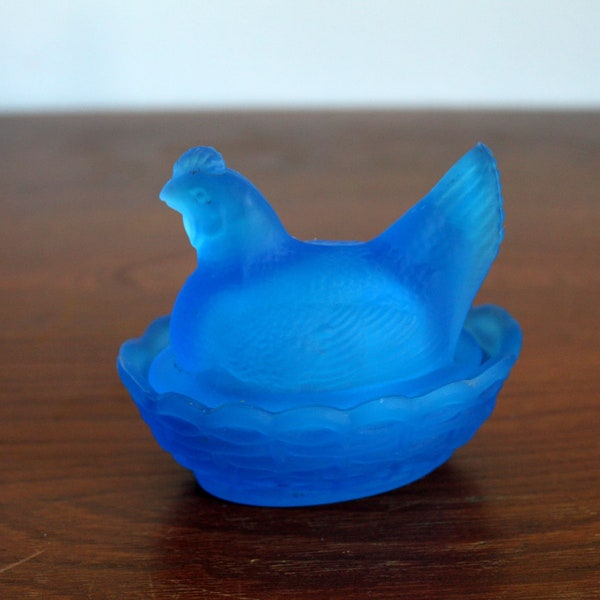 Miniature Glass Hen on Nest - Etsy