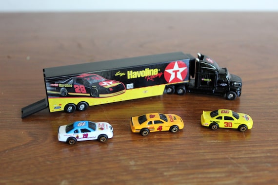 Nascar Racing Team Transporter Mini Semi Toy With 3 Race Cars - Etsy