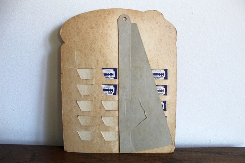 Vintage Mystery Edge Red Razor Blade Display - Etsy