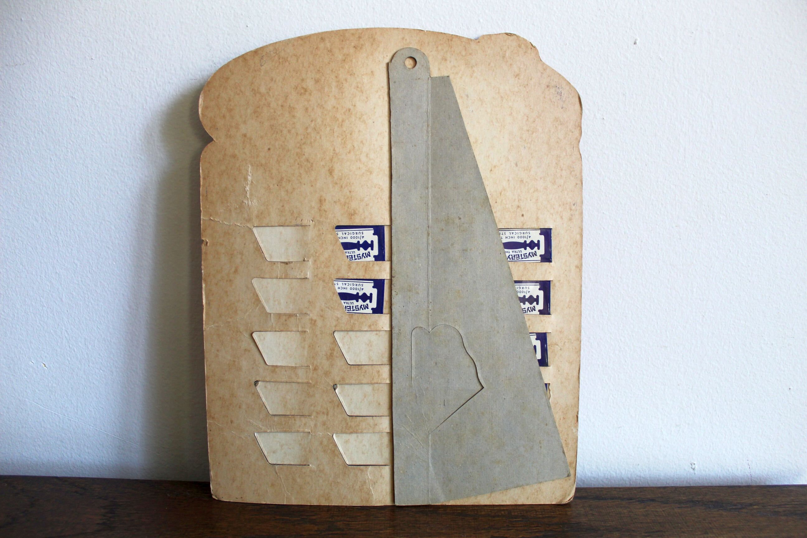 Vintage Mystery Edge Red Razor Blade Display - Etsy