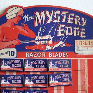 Vintage Mystery Edge Red Razor Blade Display - Etsy