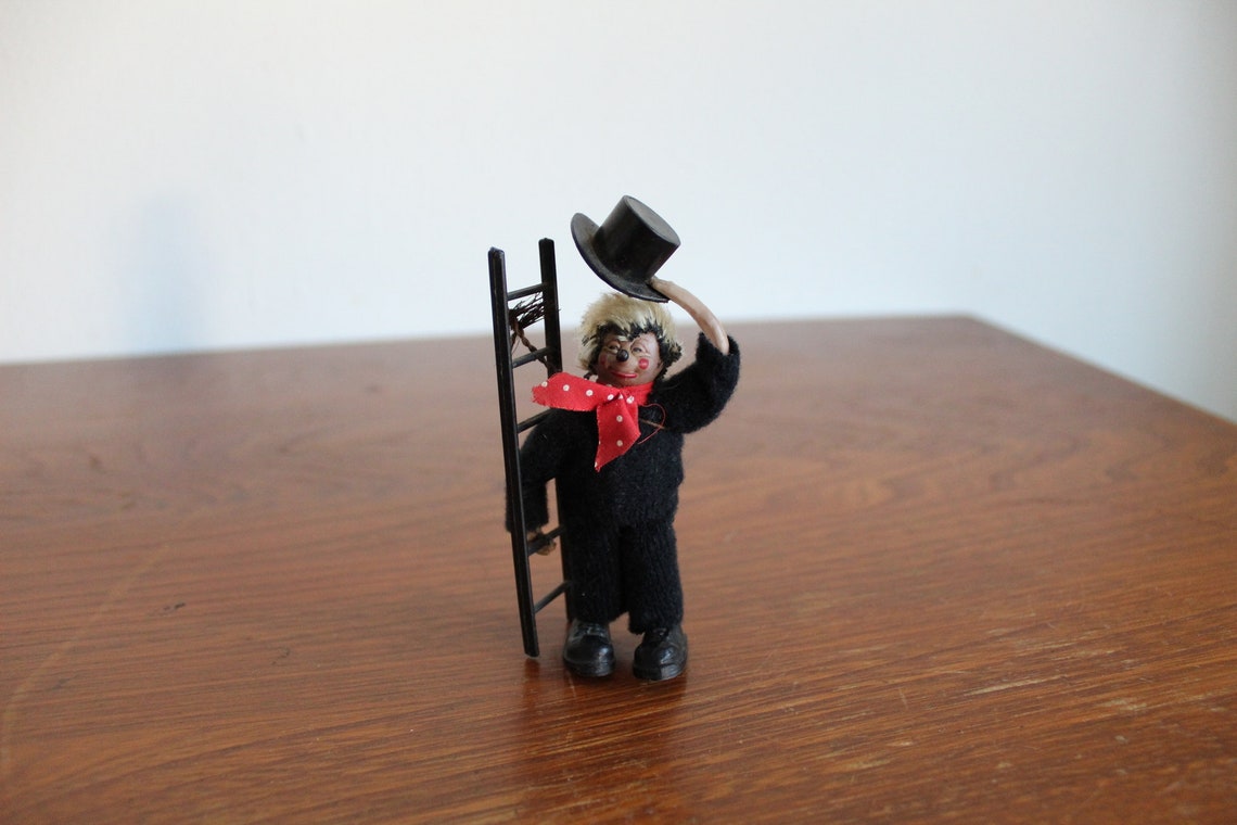 Vintage Steiff Peter Mecki Hedgehog Chimney Sweep Toy | Etsy