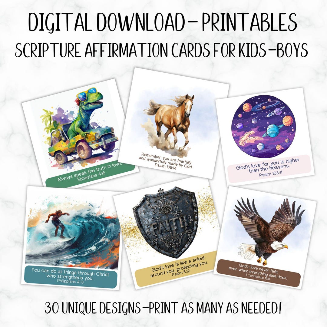 Affirmations for Boys, Affirmations for Kids, Printable Affirmation ...