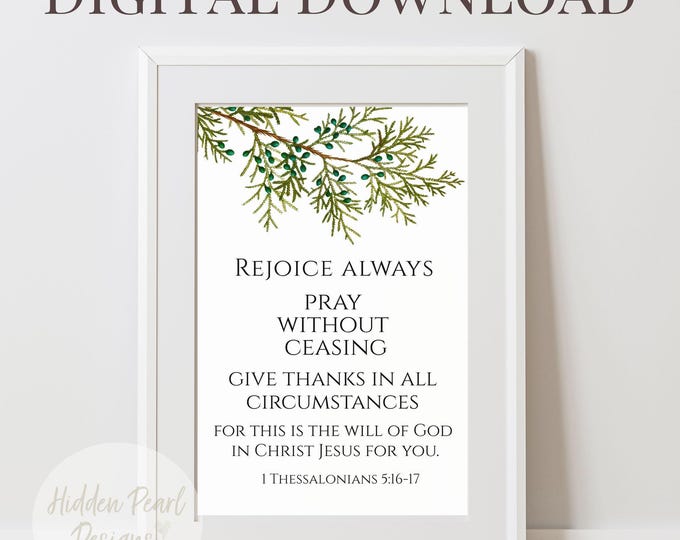 Pray Without Ceasing (1 Thessalonians 5:17), Bible Verse Digital Wall ...
