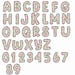 Peppermint Pink Squiggle PNG Alphabet, Uppercase Letters and Numbers, 4 ...