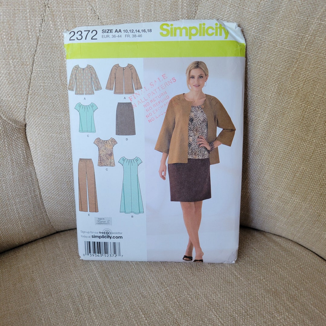 Simplicity Sewing Pattern 2372 New Sizes 10-18 Dress Skirt - Etsy
