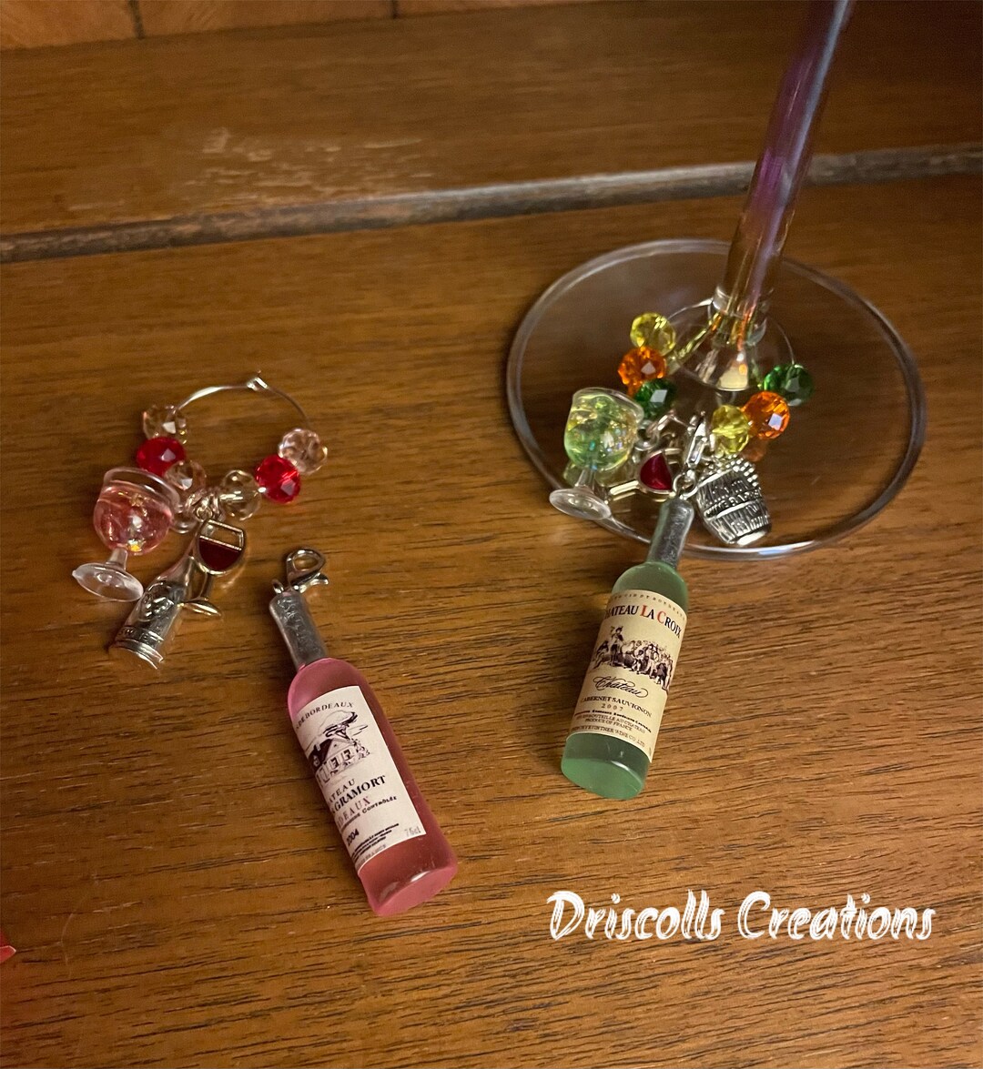 Beaded Wine Rings - Etsy