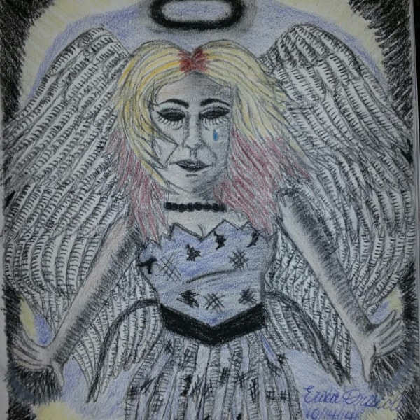 Sad Angel Art - Etsy