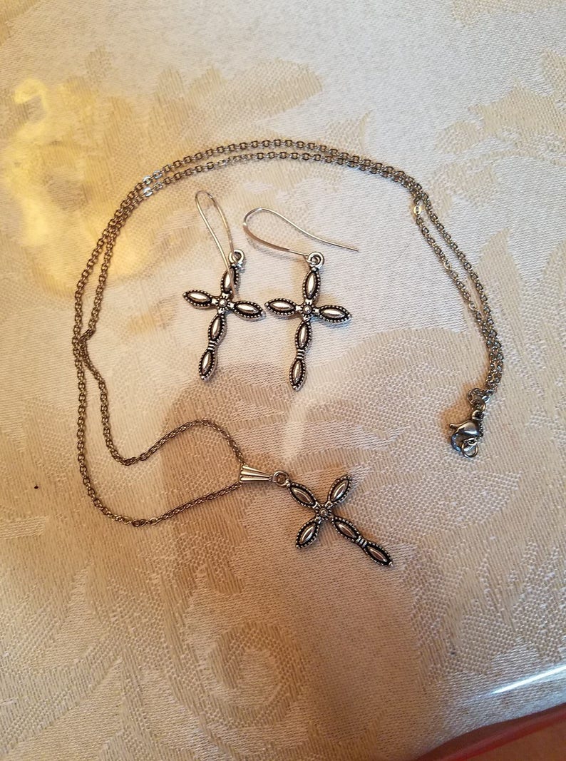 Stainless Steel Cross Set - Etsy