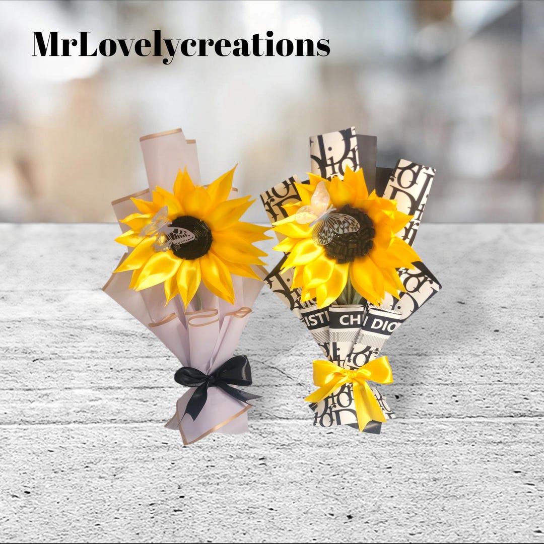 Sunflower Eternal Bouquet for Any Occasion - Etsy