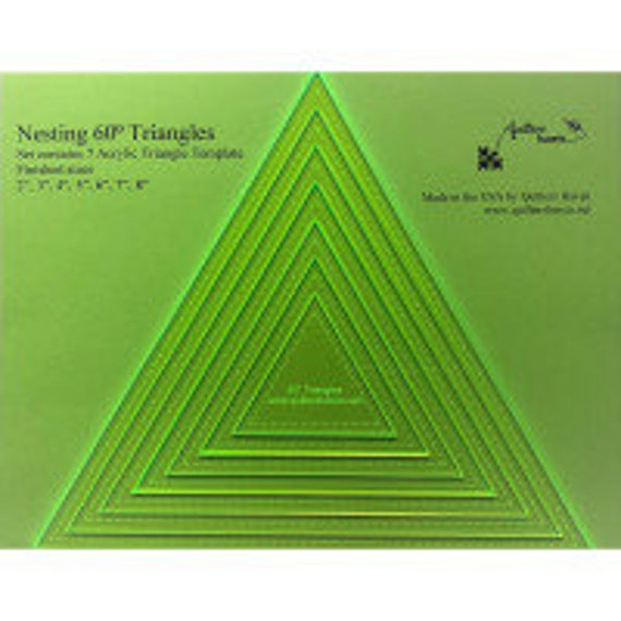 Nesting 60-degree Triangles for Quilters and Crafters QHT-60 | Etsy