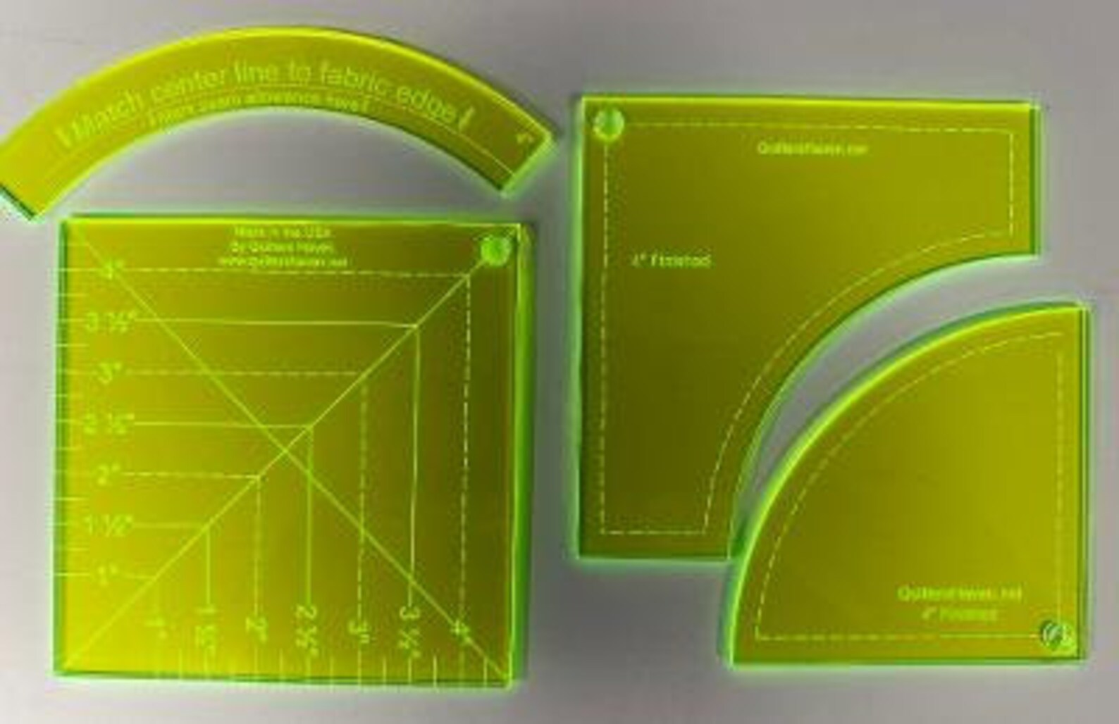 4" Drunkards Path Template Set (finished Size) - Etsy