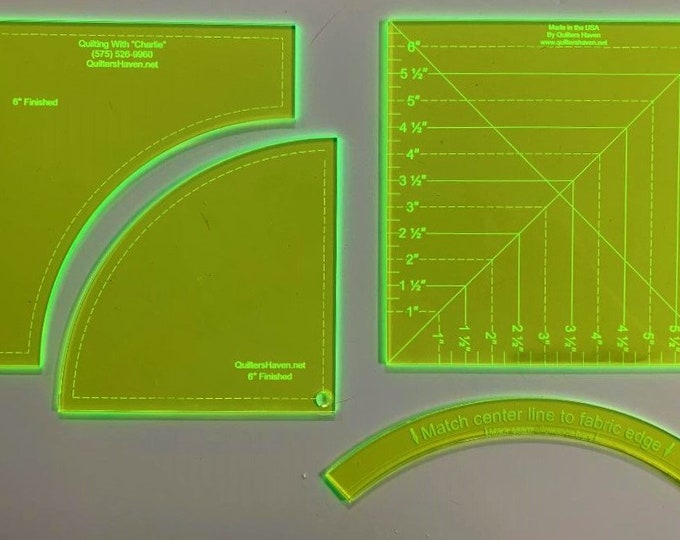 6" Drunkards Path Template Set (finished Size) - Etsy