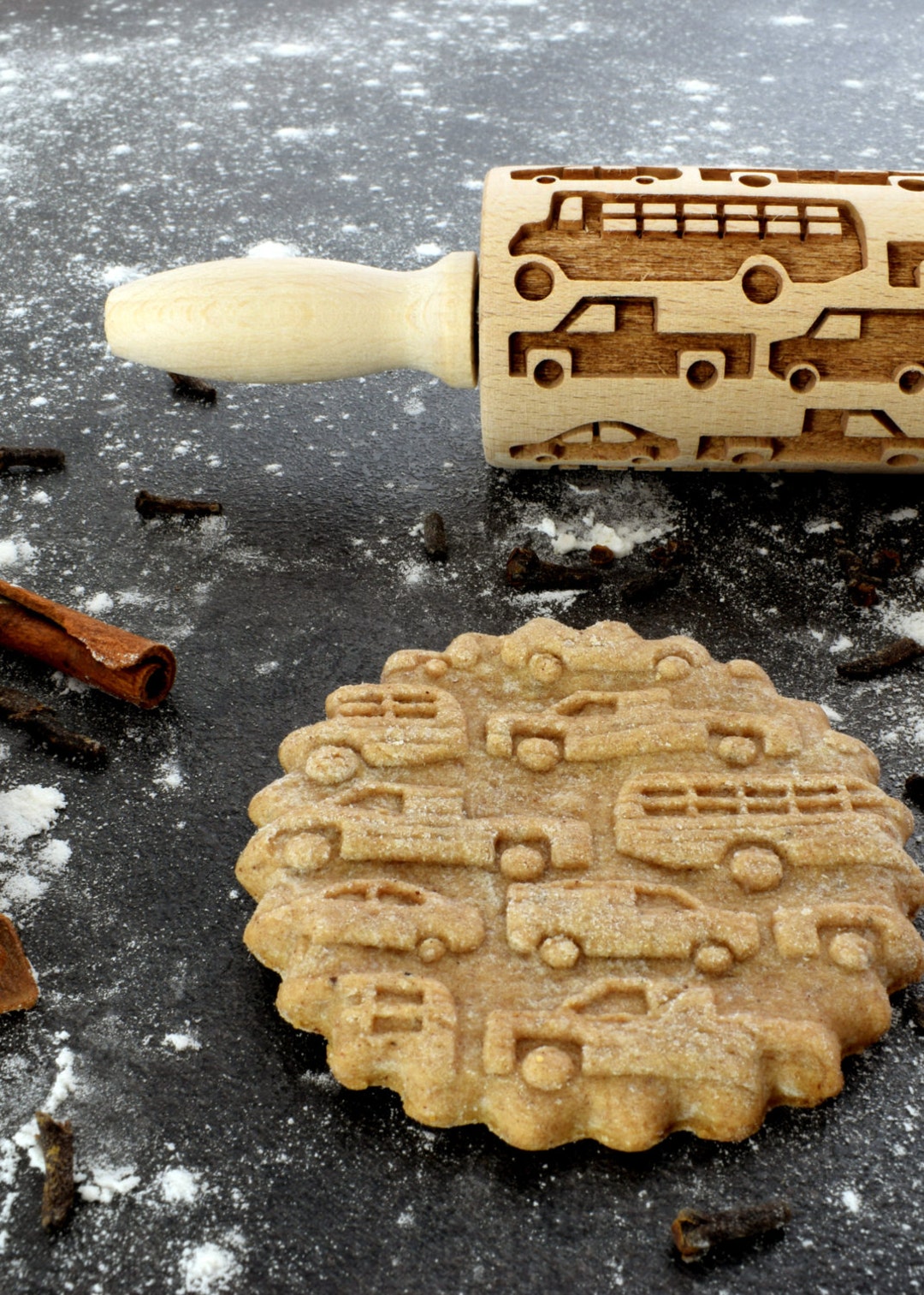 CARS Rolling Pin, Embossing Rolling Pin, Engraved Rolling Pin by Laser ...