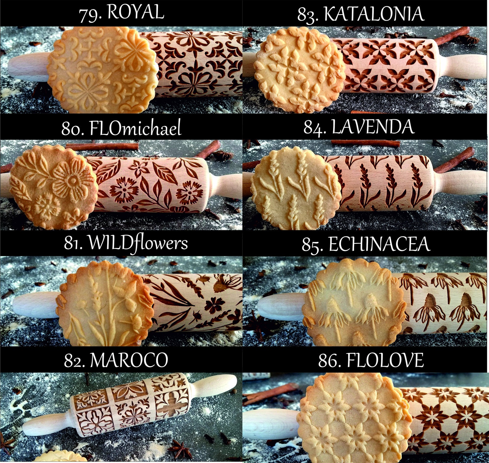 ROLLING PINS Set of 4 Small Chosen by You Rouleau à | Etsy