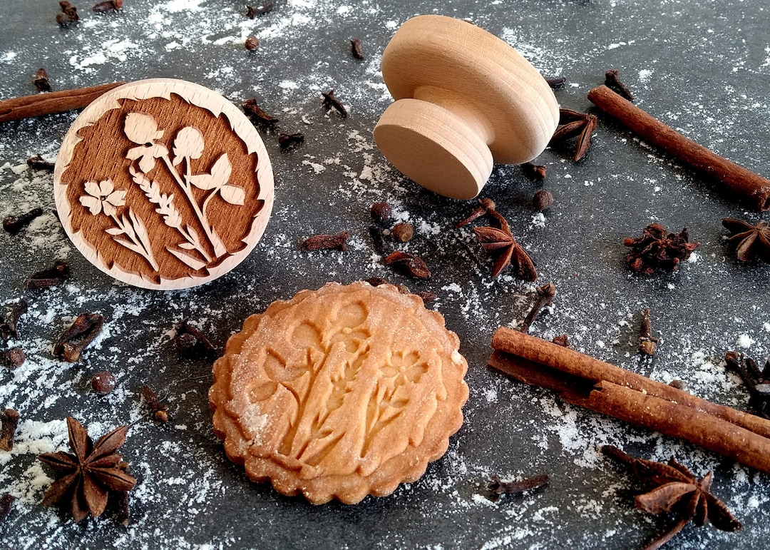 WILD FLOWERS Stamp, Embossing Wood Stamp, Engraved Stamp by Laser - Etsy