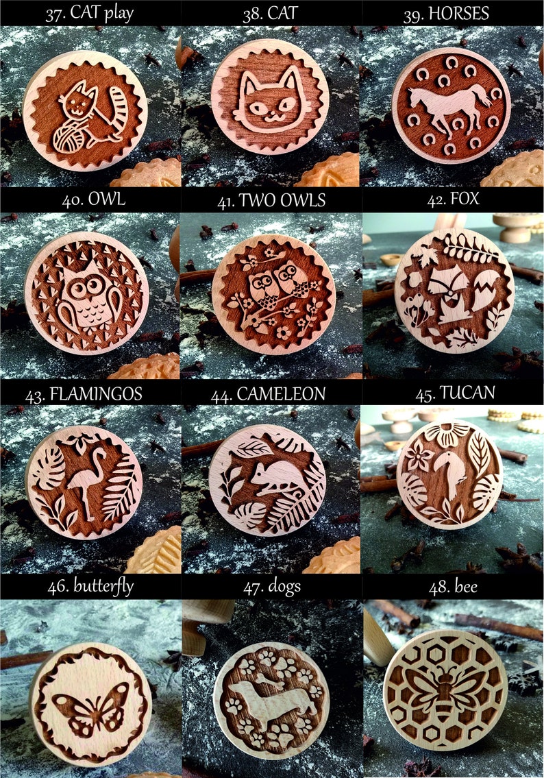 Set of 6 STAMPS Chosen by YOU Christmas Gift Engraved Stamp by - Etsy