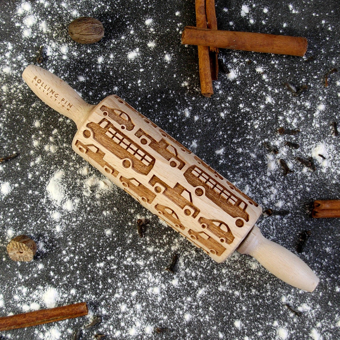 CARS Rolling Pin Embossing Rolling Pin Engraved Rolling Pin - Etsy