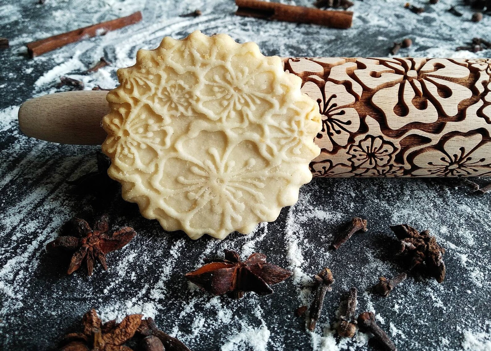 POPPY FLOWERS Small Rolling Pin Rolling Pin Kids Embossing - Etsy