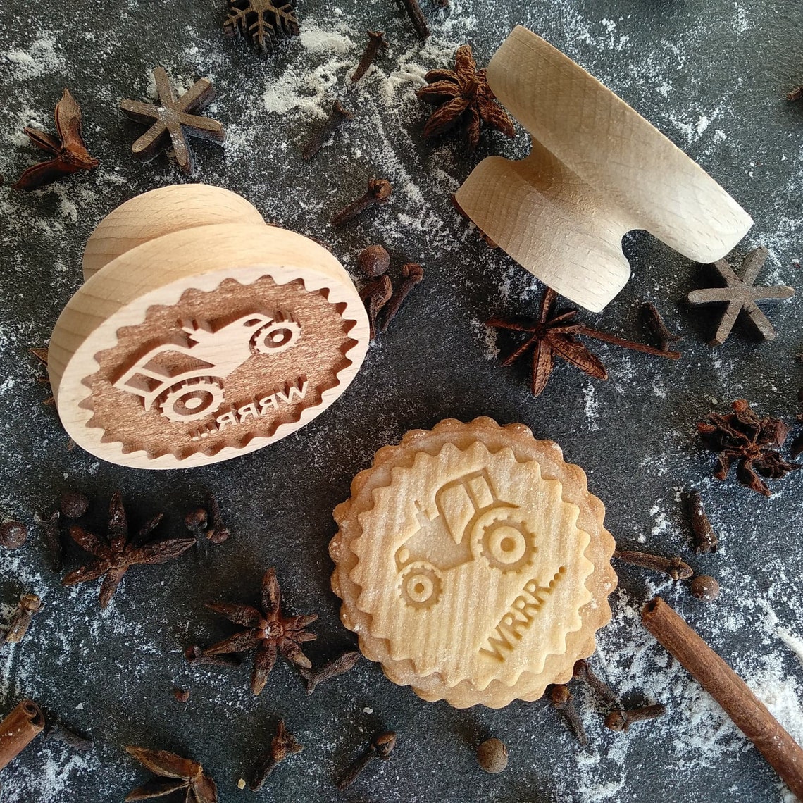 TRACTORS Stamp Embossing Wood Stamp Engraved Stamp by Laser | Etsy