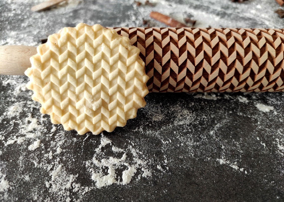 PIPETTE Small Rolling Pin, Embossing Rolling Pin, Laser Engraved ...
