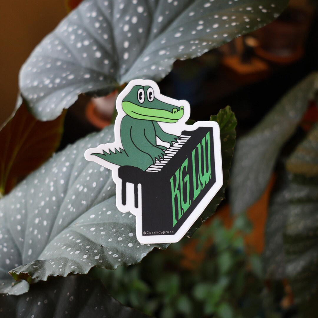 Gizzy Gator Piano Player - King Gizzard Sticker - Etsy