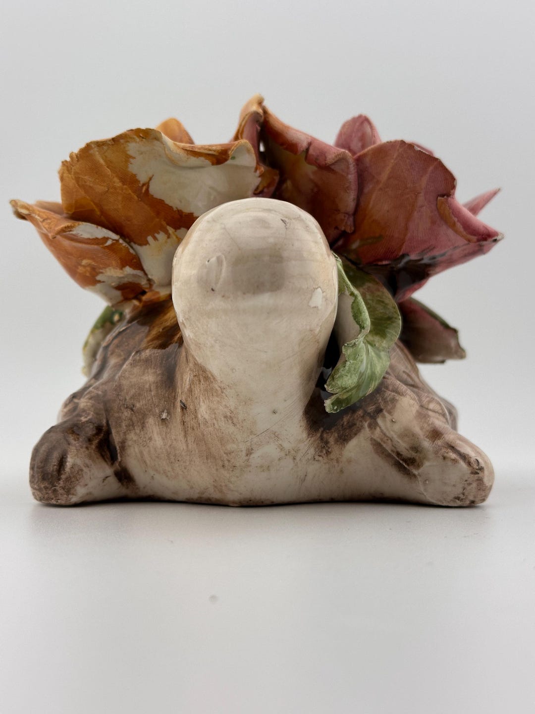 Vintage Capodimonte Turtle Sculpture – Made in Italy – 3 Porcelain ...