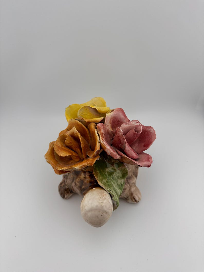 Vintage Capodimonte Turtle Sculpture – Made in Italy – 3 Porcelain ...