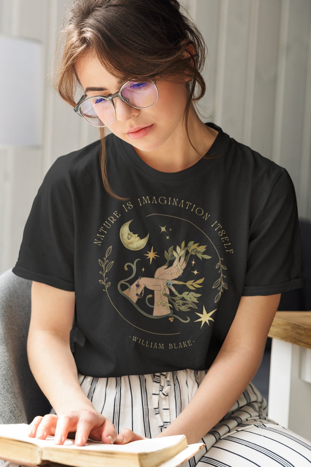 William Blake Print Shirt Dark Academia Clothing Grunge Fairycore T ...