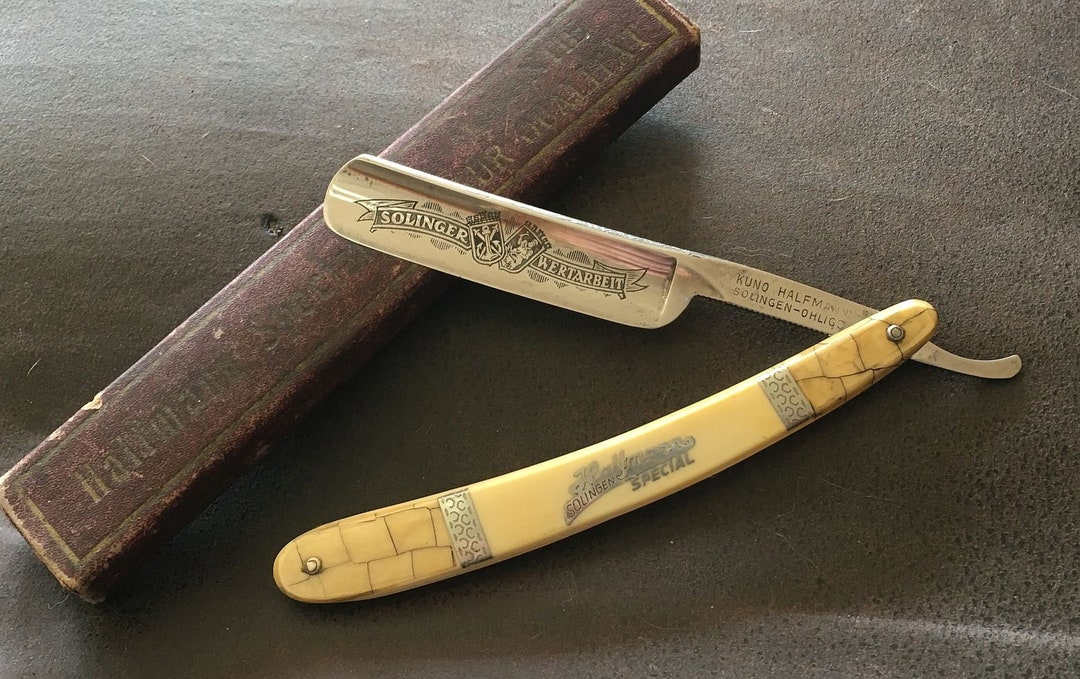 Vintage 5/8 Straight Razor KUNO HALFMANN Solingen-ohligs SPECIAL 1920s ...