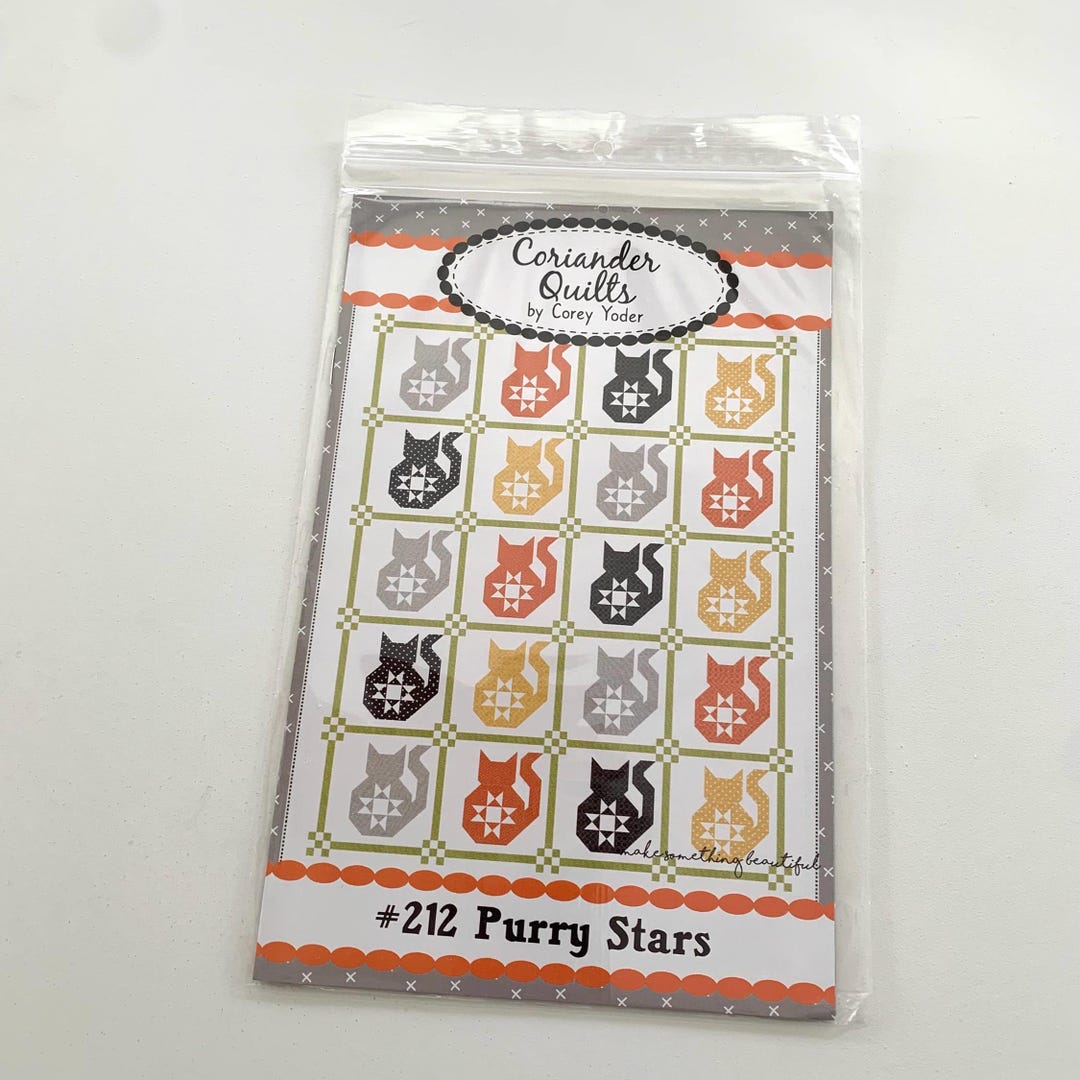 Purry Stars Quilt Pattern - CQ 212 Coriander Quilts - Etsy