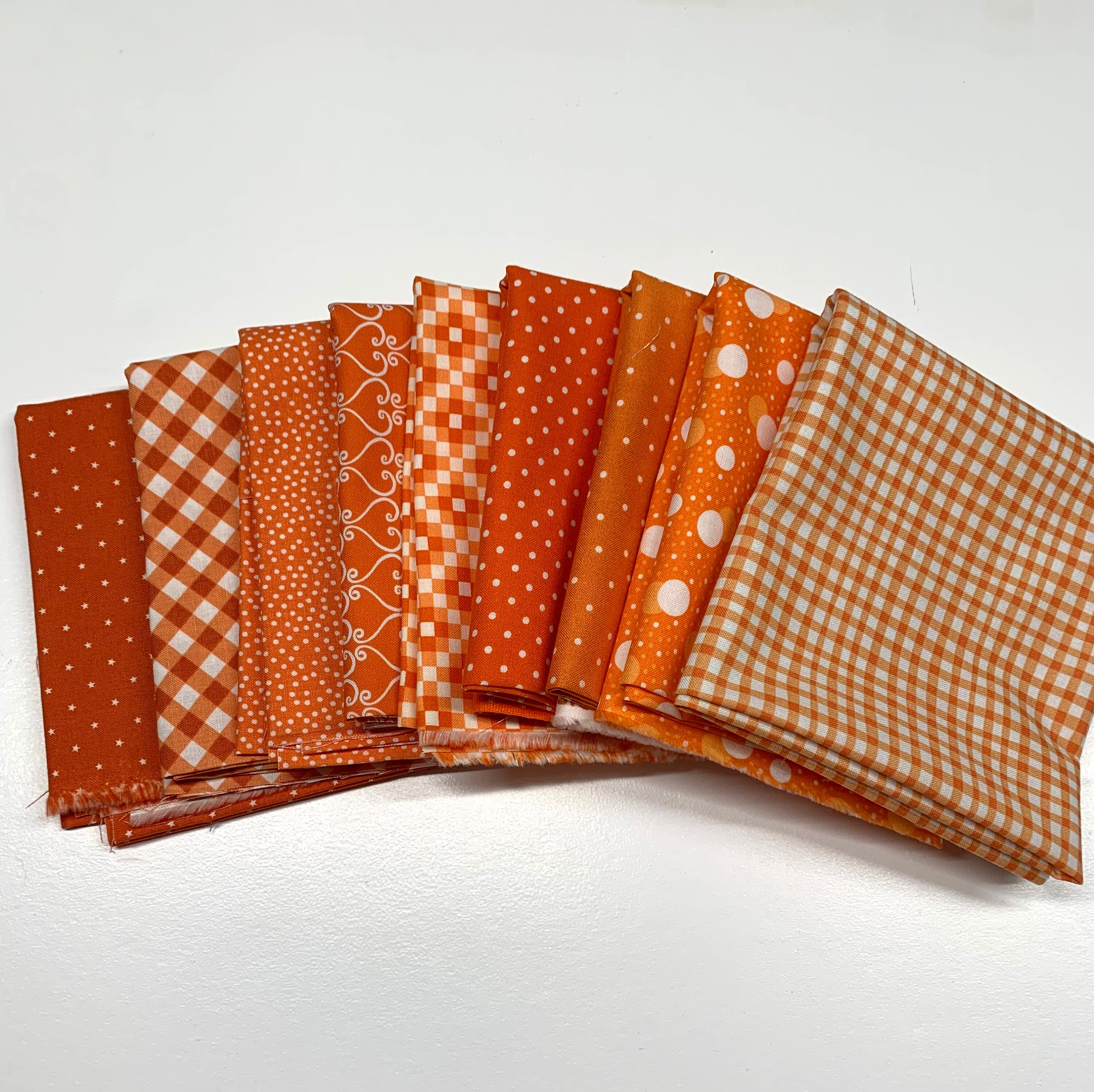 Orange Fat Quarter Bundle Great for Fabric Carrots or - Etsy