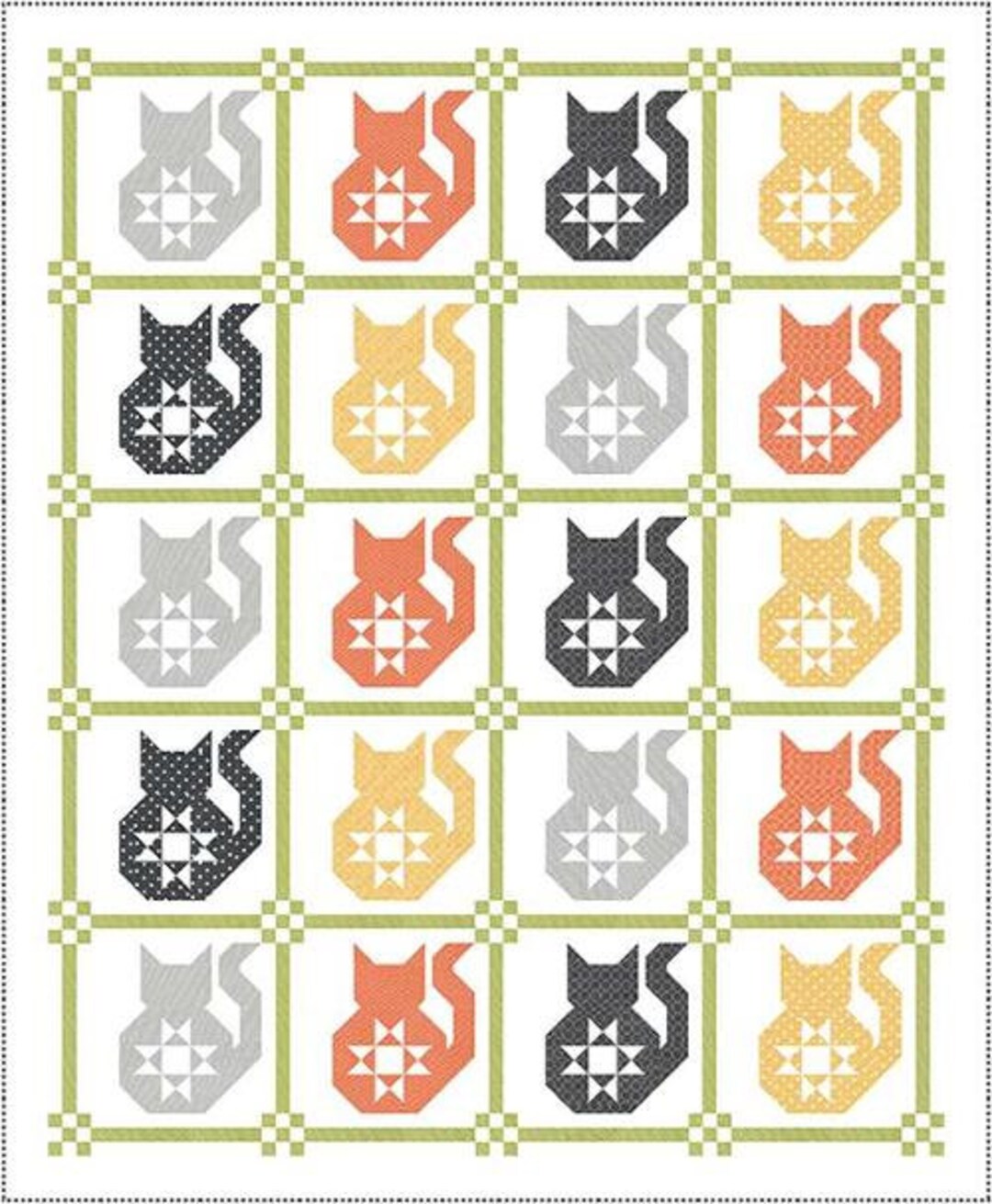 Purry Stars Quilt Pattern CQ 212 Coriander Quilts - Etsy