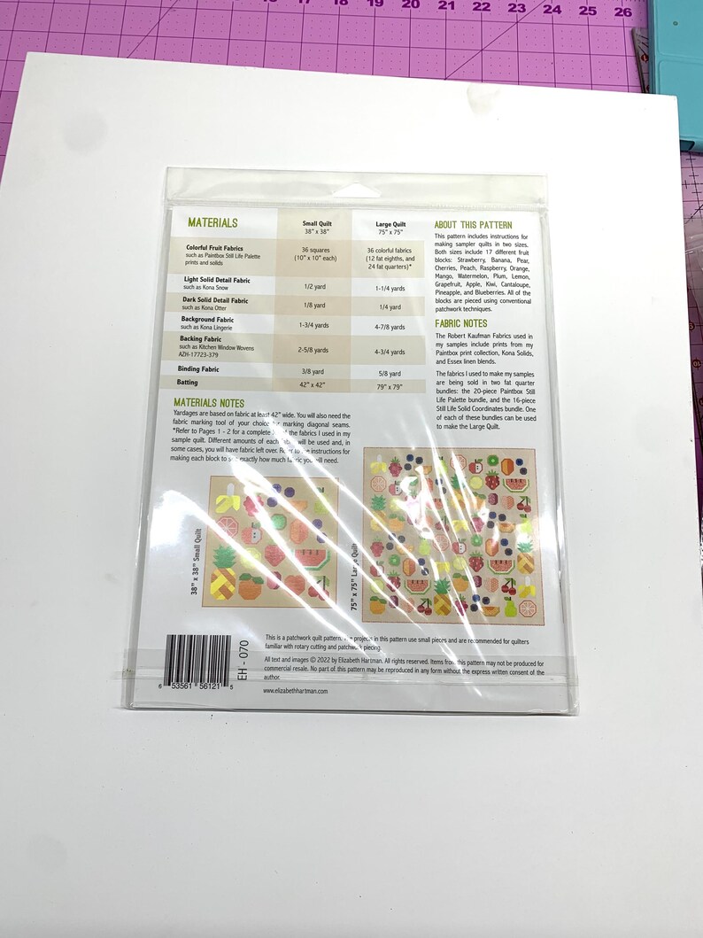 The Produce Section Quilt Pattern - EH 070 Patterns by Elizabeth ...