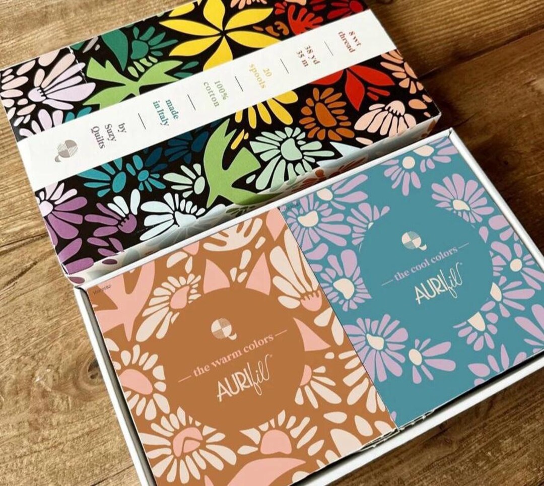 Aurifil Evolve Designer Thread Set - Suzy Quilts - 20 Spools - 8 Wt ...